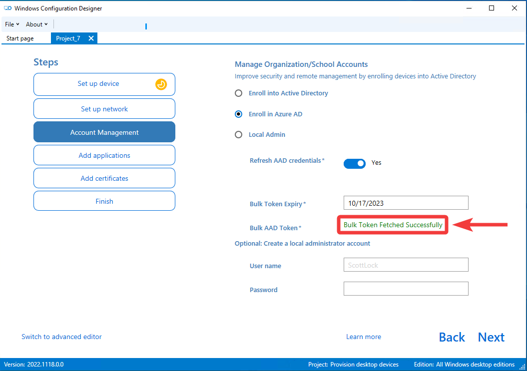 Resolve Azure AD Bulk Token Retrieval Error in Windows Configuration Designer for Surface Hub
