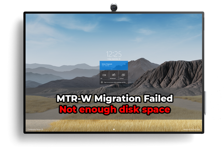 Surface Hub 2S Insufficient Disk Space for MTR-W Migration